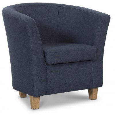 Club lænestol Club Grande - Mørkeblåt stof + Pletfjerner til møbler ...