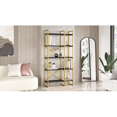 Voyage reol 4 - Sort/guld - 3895 DKK - Boghylder - Trendrum.dk